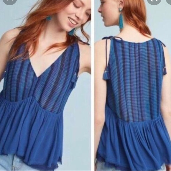 Anthropologie | Tops | Akemi Kin Blue Top | Poshmark